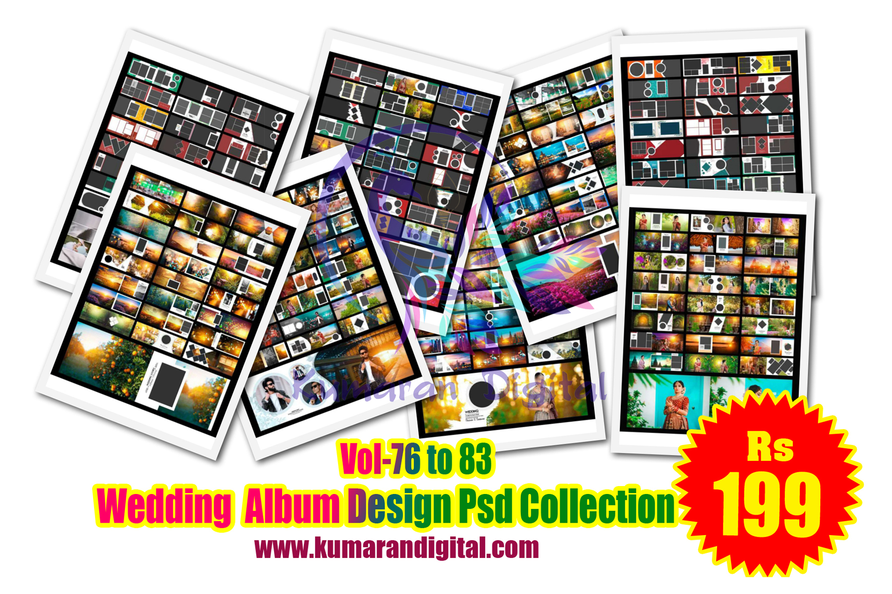 Wedding Album Design Psd Collection Download Vol-76to83 - Kumaran ...
